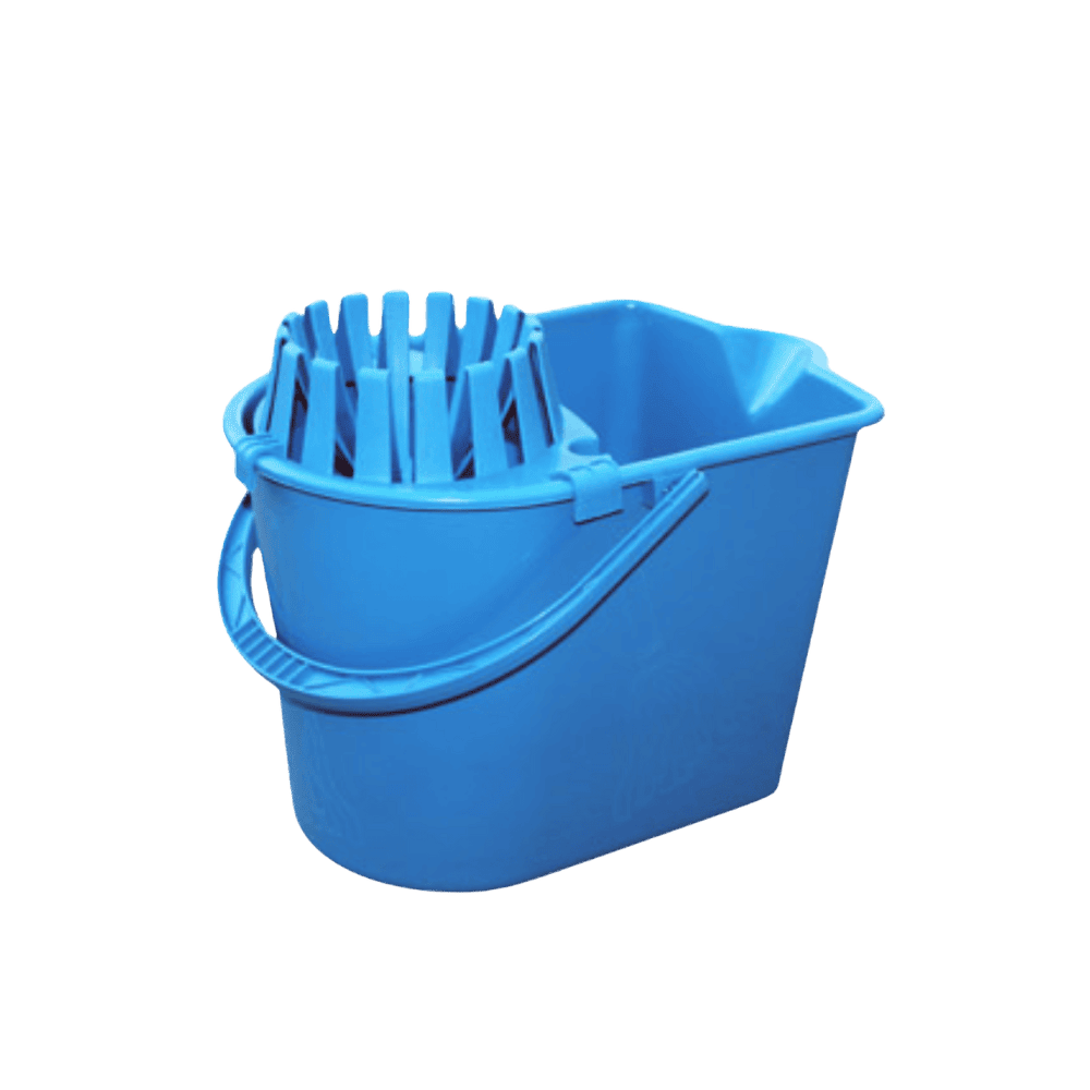 Blue Plastic Bucket with Squeezer 15 Liters – Higitirso - Soluções de ...